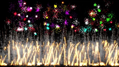 Fireworks Glitter Particles Animation Motion Graphics Stock Footage ...