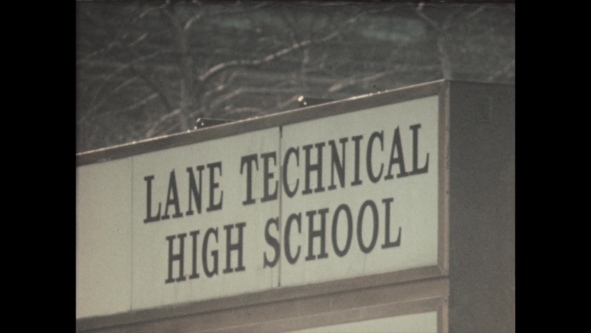 1970s sign lane technical high school Stock Footage Video (100% Royalty ...