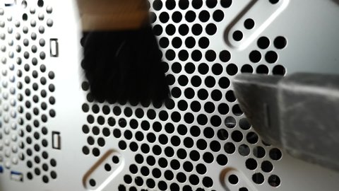 Dust Contamination Computer Case Grille Pc Stock Footage Video (100% ...