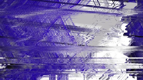 Abstract Blue Glitch Animated Background Stock Footage Video (100% ...