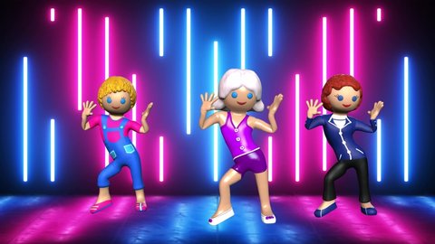 Cute Cartoon Dance Animation Background Stock Footage Video (100% ...