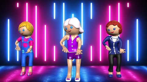 Cute Cartoon Dance Animation Background Stock Footage Video (100% ...