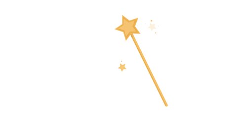 Magic Wand Animation Magic Wish Fulfillment Stock Footage Video (100% Royalty-free) 1090717309 ...