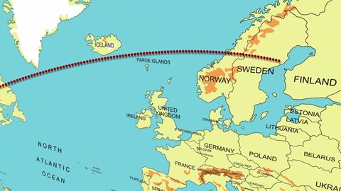 Map Showing Distance Between United States Stock Footage Video (100% ...