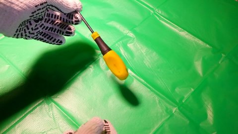 Twisting Screwdriver Working Toolsscrewdriver Screws Work Stock Footage ...