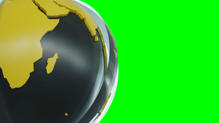 3d globe glass sides green screen Stock Footage Video (100% Royalty ...