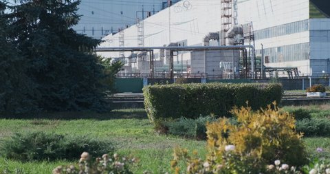 Radiation Protection Sarcophagus Chernobyl Reactor Closed Stock Footage ...