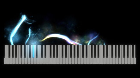 Particles Floating Out Od Piano Keyboard Stock Footage Video (100% ...
