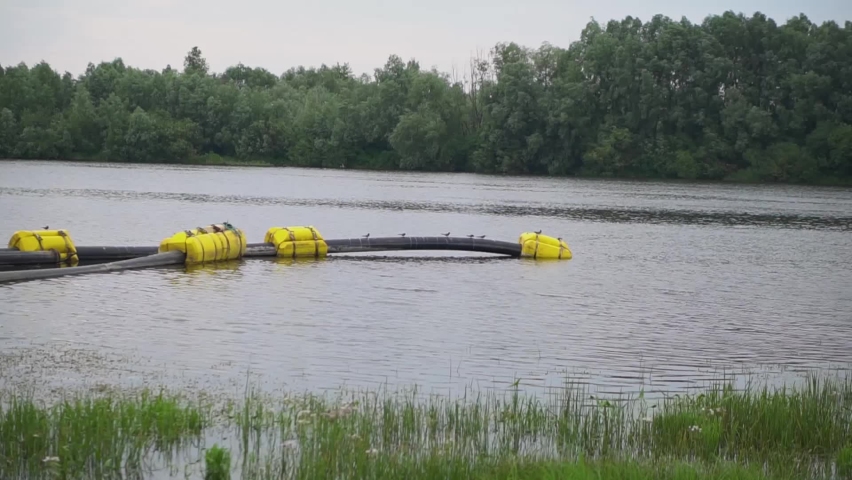 pumping sand on river water pump Stock Footage Video (100% Royalty-free ...