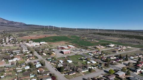 Aerial Monticello Utah City School Settled Stock Footage Video (100% ...