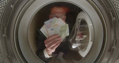 Portrait Man Washing Machine He Suit Stock Footage Video (100% Royalty ...