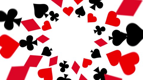 Animation Spinning Card Suits Playing Cards Stock Footage Video (100% ...