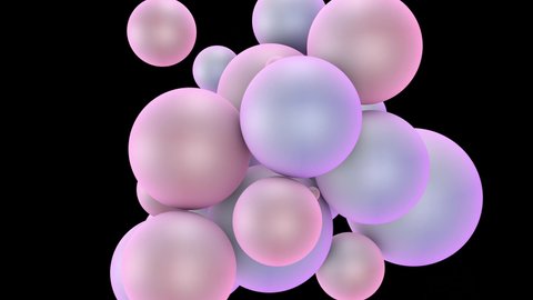 Abstract 3d Animation Bubbles Geometric Shapes Stock Footage Video (100 ...