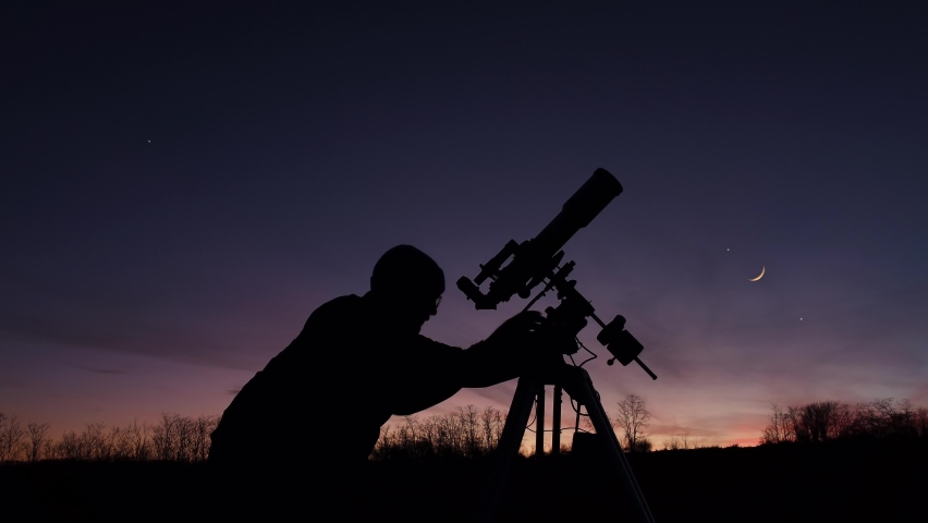 silhouette-of-a-man-under-the-stars-and-galaxy image - Free stock photo ...