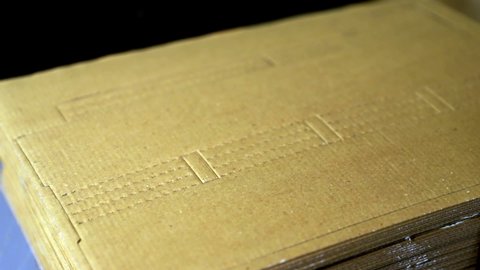 Paper Products Factory Worker Carefully Folds Stock Footage Video (100% ...