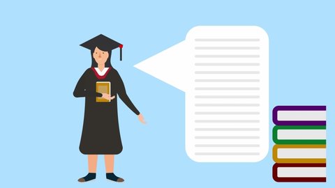 Education System Graduation Concept 4k Animation Stock Footage Video ...