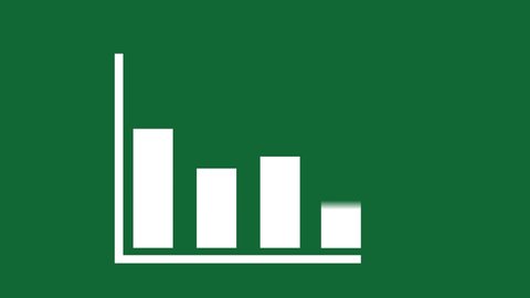 Animation Chart Down Descension Green Background Stock Footage Video ...