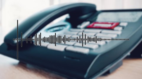 Telephone Conversation Form Sound Waveform Seamless Stock Footage Video ...