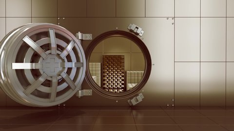 Beautiful Big Round Vault Door Opening Stock Footage Video (100% ...