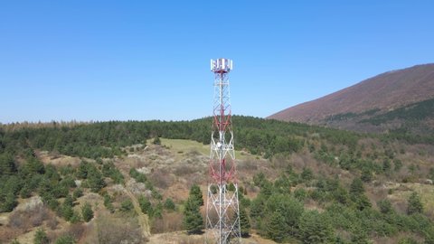 Rural Communication Tower 5g 6g Radio Stock Footage Video (100% Royalty ...