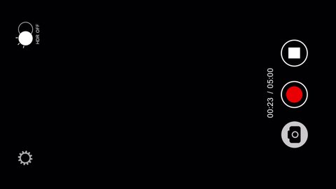 Smartphone Vertical Screen Camera Recording Overlay Stock Footage Video ...