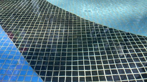Water Ripples On Mosaic Tiles Fountain Stock Footage Video (100% ...