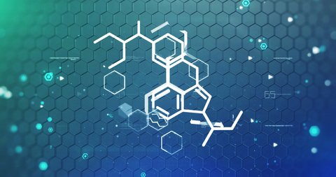 Molecule Biomaterial Formula Abstract Technology Background Stock ...