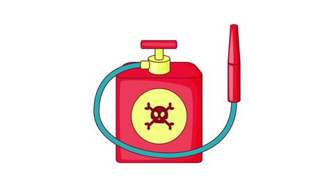 Red Insecticide Spray Icon Animation Cartoon Stock Footage Video (100% ...