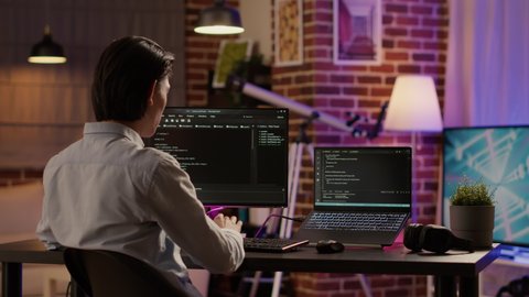 Male Coder Programming Server Encryption On Stock Footage Video (100% Royalty-free) 1091010253 ...