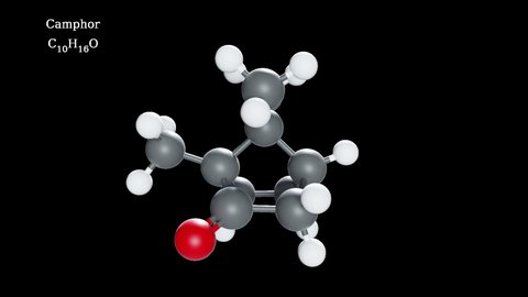 Camphor Molecule 3d Molecular Structure Animation Stock Footage Video ...
