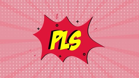 Comic Strip Cartoon Animation Word Pls Stock Footage Video (100% ...