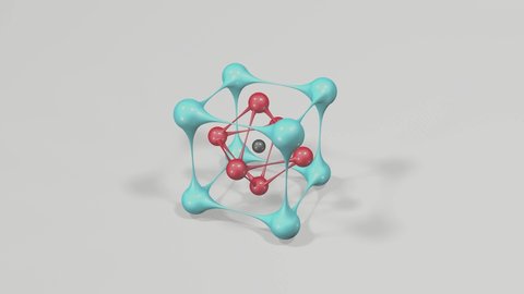 Perovskite Calcium Titanium Molecule Model Stock Footage Video (100% ...