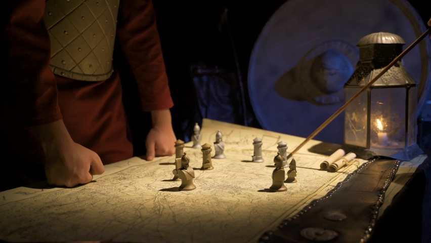 Medieval Battle Plan Soldiers Developing Ideas Stock Footage Video (100 ...