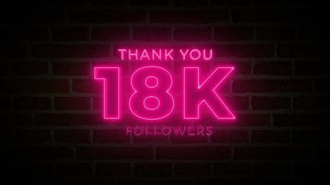 Thank You 18k Followers 18000 Followers Stock Footage Video (100% ...