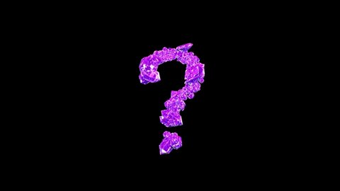 Pink Gemstones Question Mark Animated Reflections Stock Footage Video ...
