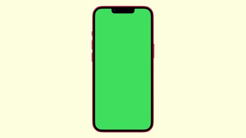 Mobile Phone Animation Video Blank Green Stock Footage Video (100% ...