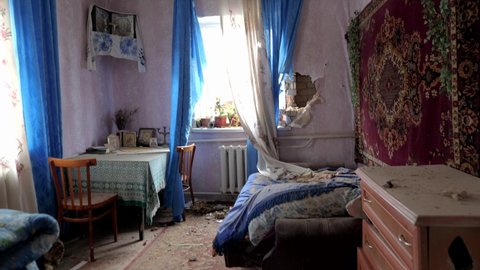 Destroyed Bedroom House Shell Fired By Stock Footage Video (100% ...
