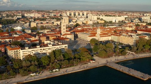 Riva Zadar Promenade Park Zadar City Stock Footage Video (100% Royalty ...