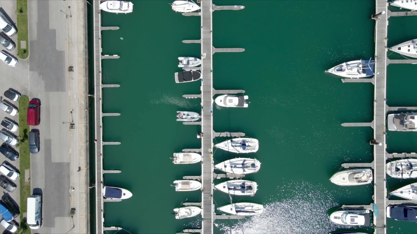 Harbor Birds Eye View Cascais Portugal Stock Footage Video (100% ...