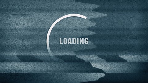 Fuzzy Static Loading Screen Animated Graphic Stock Footage Video (100% ...