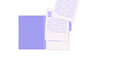 Animation File Folder Documents Cartoon Style Stock Footage Video (100% ...