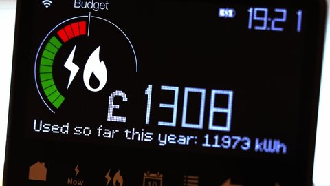 Smart Meter Budget Exceeded Warning Stock Footage Video (100% Royalty ...