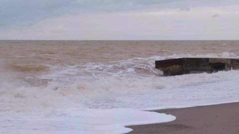 Ocean Waves Swing Slow Motion Huge Stock Footage Video (100% Royalty ...