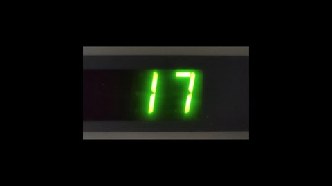 4k Countdown Numbers 170 Green Digital Stock Footage Video (100% ...