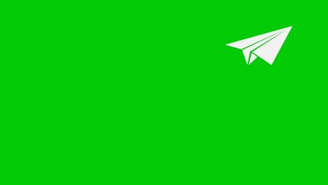Paper Airplane Flying Green Screen Stock Footage Video (100% Royalty ...