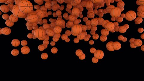 Basketball Transition 3d Render Basketball Filling Stock Footage Video ...