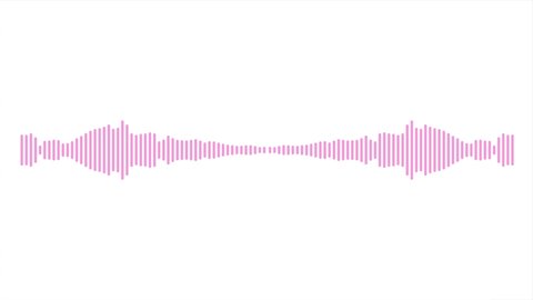 Pink Waveform On White Background Equalizer Stock Footage Video (100% ...
