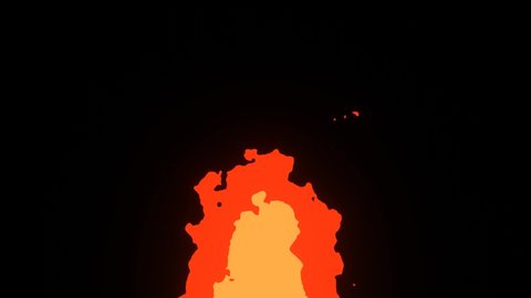 Flame Animation Material Comic Style Black Stock Footage Video (100% ...