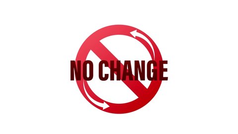 Icon Red No Change Sign Motion Stock Footage Video (100% Royalty-free ...