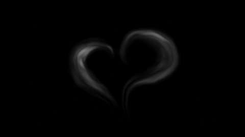 Heart Smoke Shape Animated Illustration Stock Footage Video (100% ...
